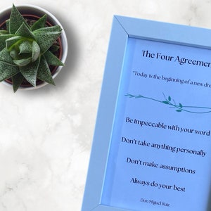 The Four Agreements Print Out - Etsy