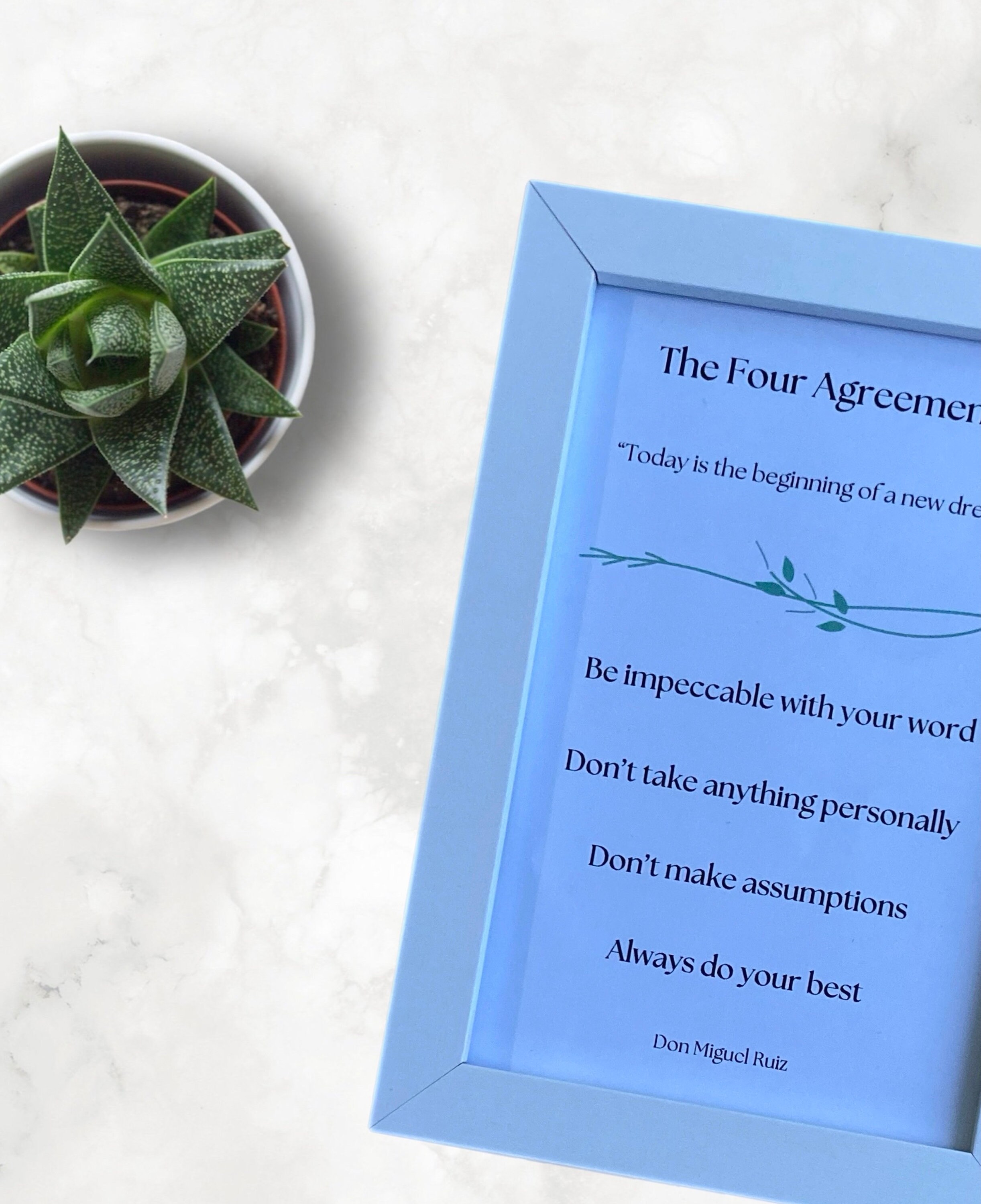 The Four Agreements Print Out - Etsy