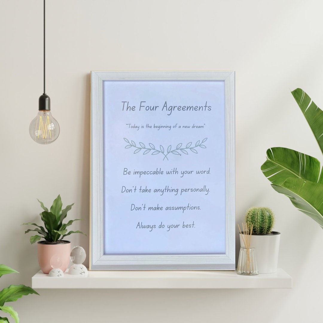 The Four Agreements Poster - Etsy