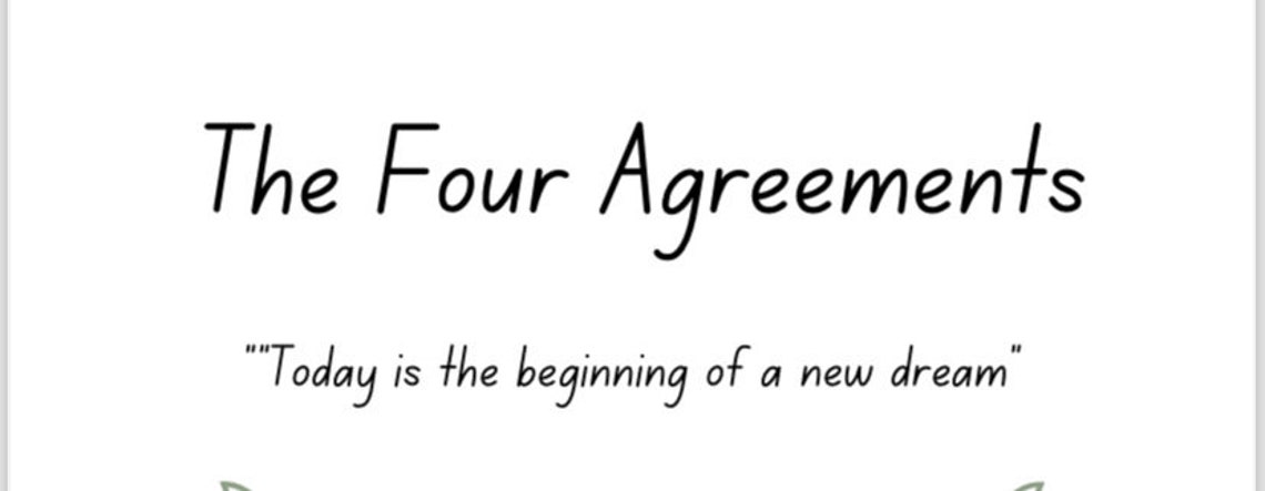 The Four Agreements Poster - Etsy