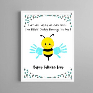 Happy Fathers Day Handprint Craft Art Keepsake Gift for - Etsy