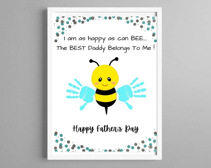 Father's Day Handprint Art, Fathers Day Handprint Craft, Fathers Day ...