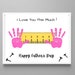 Happy Fathers Day Handprint Craft Art, I Love You This Much, DIY ...