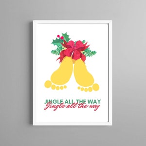 Christmas Handprint Art Bundle Set Xmas Craft Holidays Footprint Gift ...