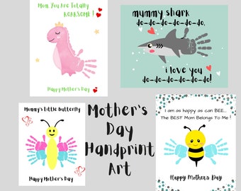 Happy Mothers Day Handprint Craft Art Keepsake Gift for Mom - Etsy