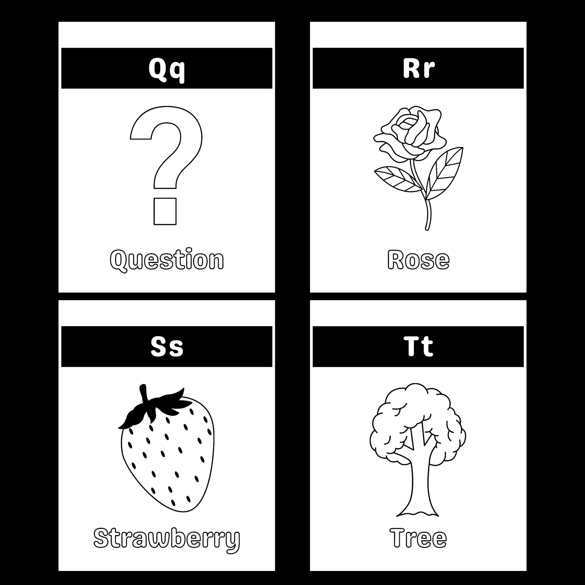 26 Printable Alphabet Coloring Pages Worksheet, 26 Pages Alphabet ...