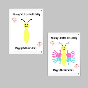 Happy Mothers Day Handprint Craft Art, Keepsake Gift for Mom, Mothers ...