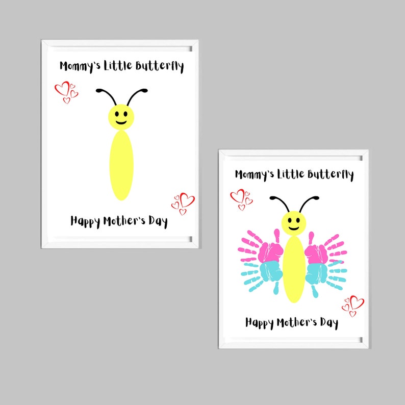 Happy Mothers Day Handprint Craft Art, Keepsake Gift for Mom, Mothers ...