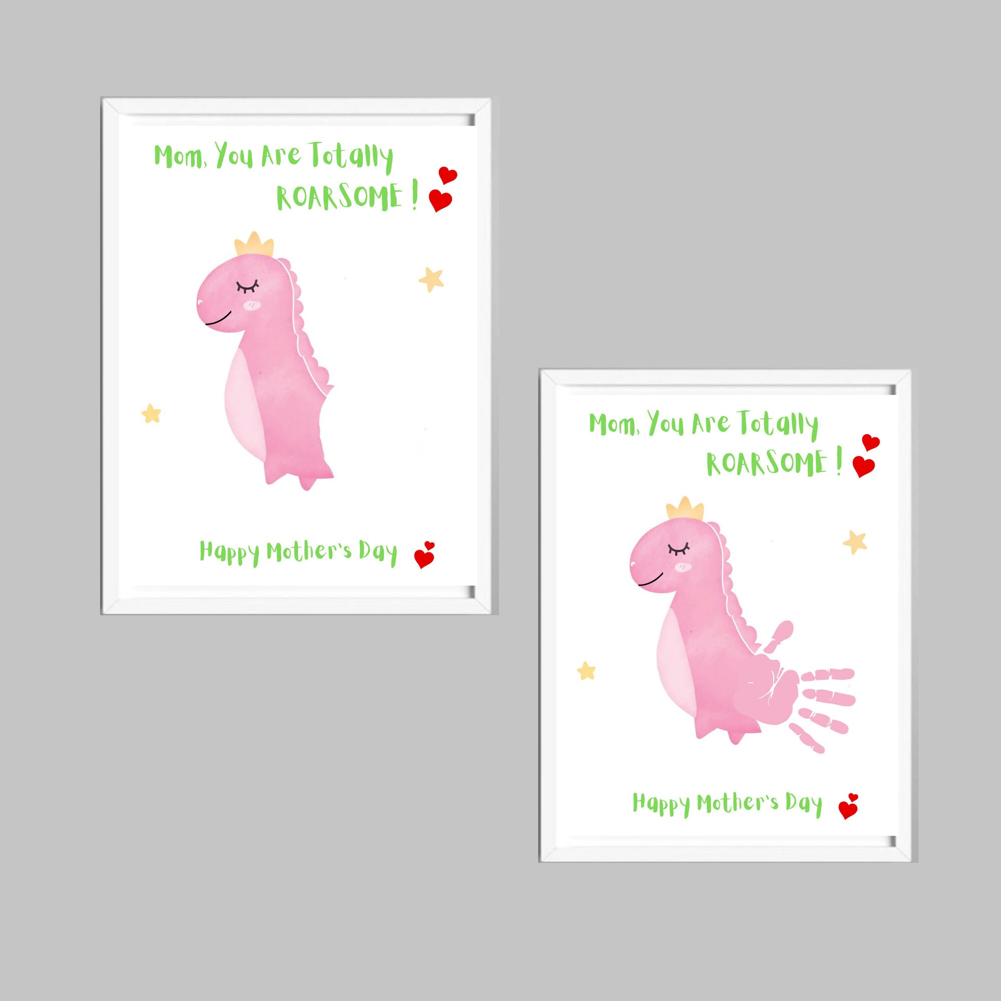 Happy Mothers Day Handprint Craft Art, Keepsake Gift for Mom, Mothers ...