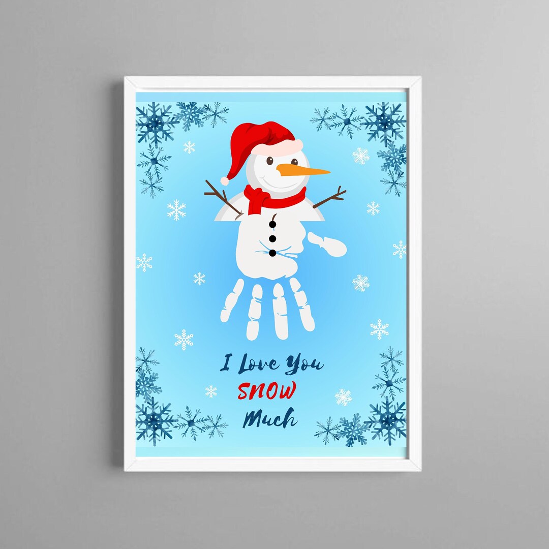 Christmas Handprint Art Bundle Xmas Craft Holidays Footprint Gift ...
