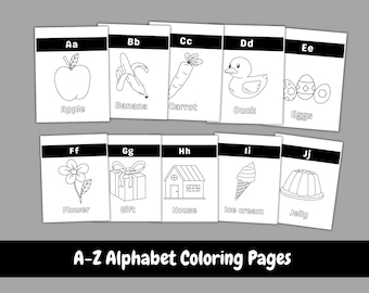 26 Printable Alphabet Coloring Pages for Kids, ABC Coloring, Coloring ...