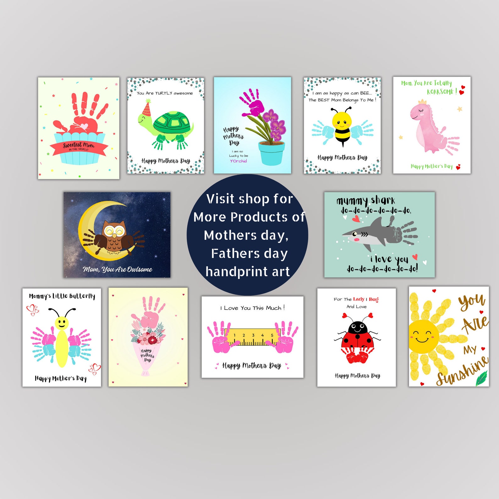 Happy Mothers Day Handprint Craft Art, Keepsake Gift for Mom, Mothers ...