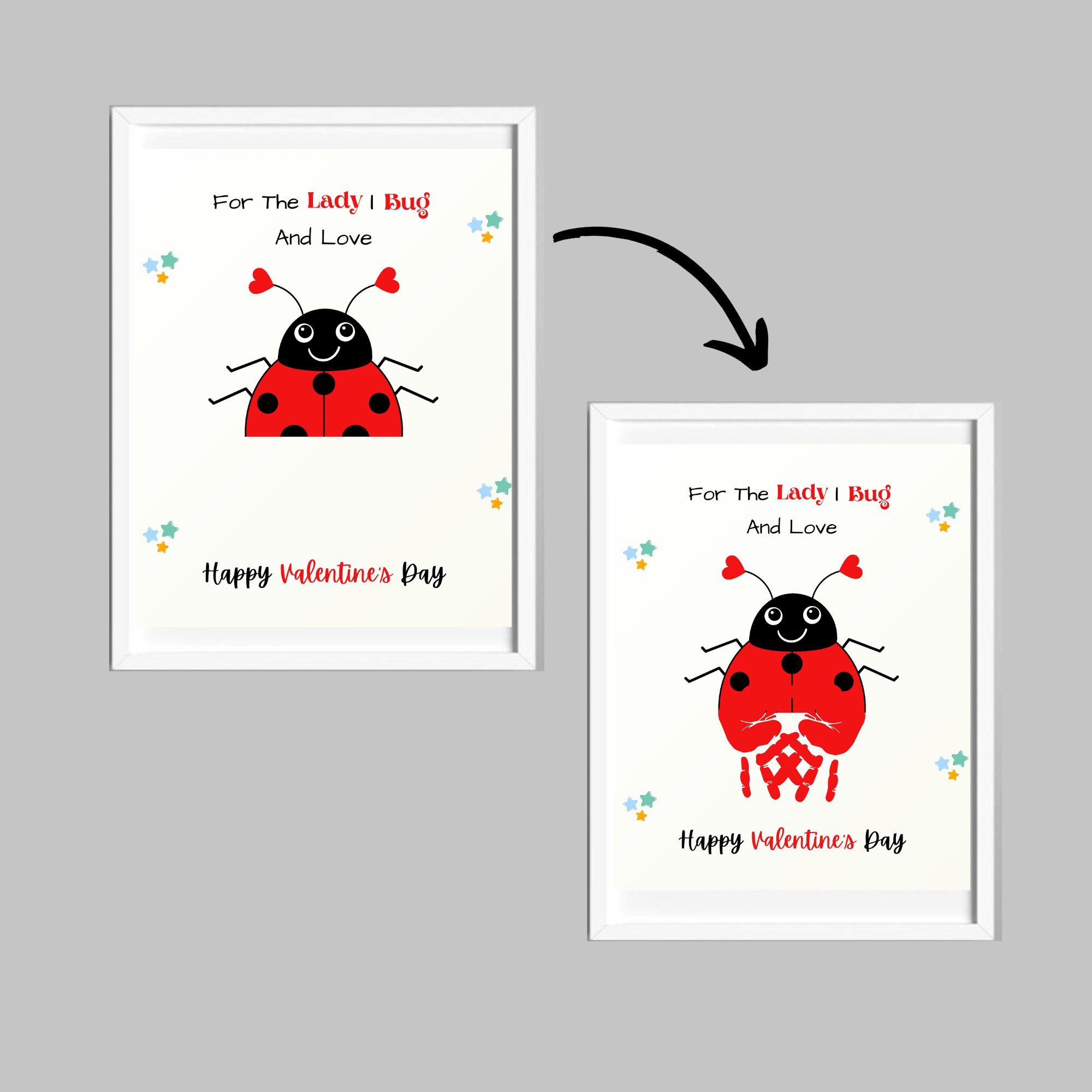 Valentine's Day Handprint Art, I Love You This Much Handprint Art Craft ...