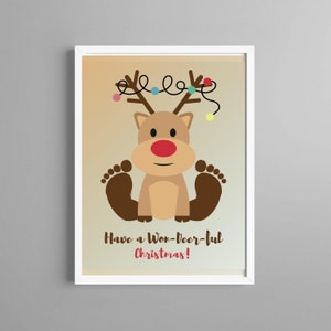 Christmas Handprint Art Craft, Footprint Art, Christmas Craft for Kids ...