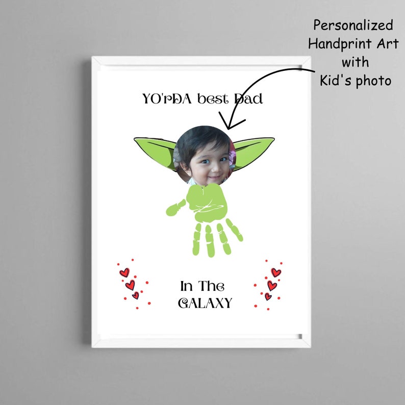 Happy Fathers Day Handprint Craft Art, Keepsake Gift for Daddy, Fathers ...