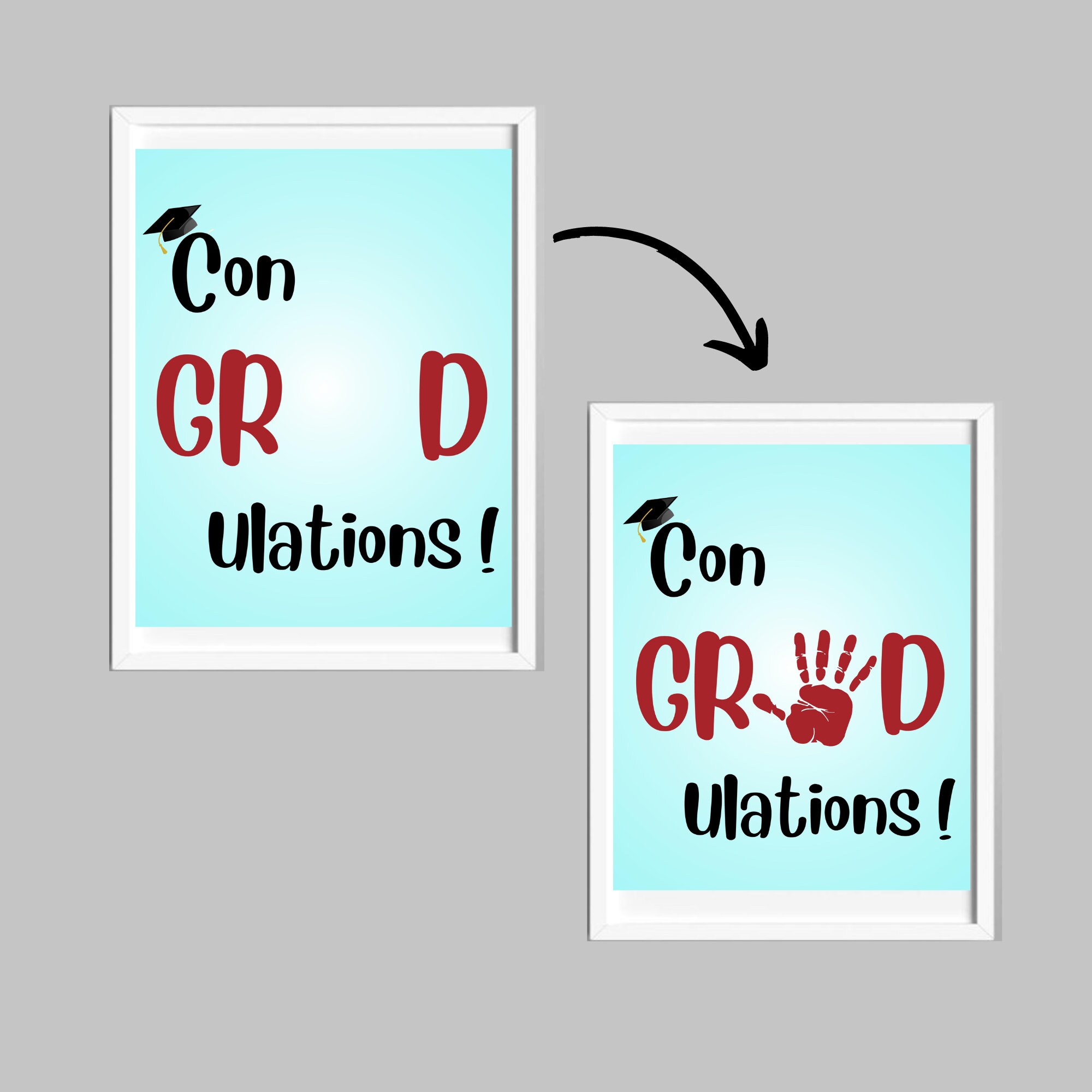 Kindergarten Graduation Handprint Art Craft, Handprint Footprint Craft ...