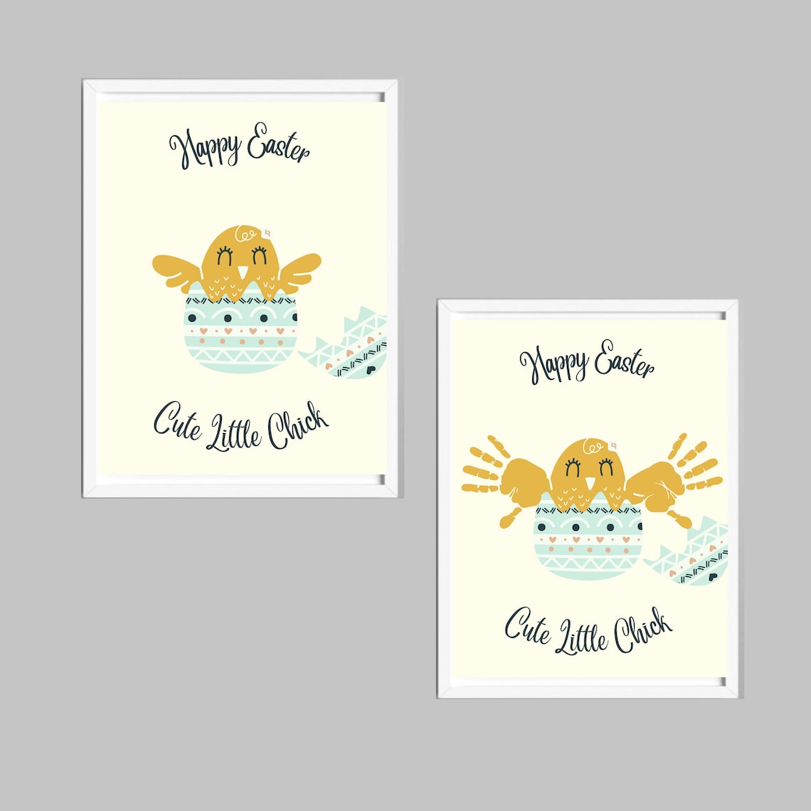 Easter Handprint Footprint Craft Bundle, Printable Handprint Footprint ...