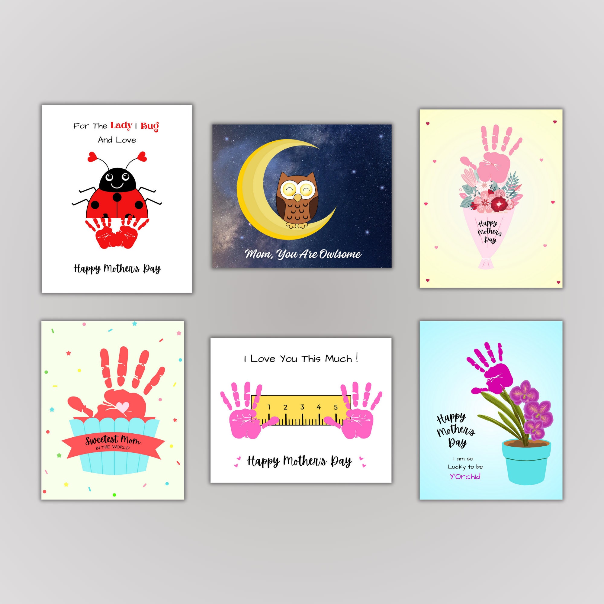 Mothers Day Handprint Art Bundle Craft, Footprint Art Craft, DIY Craft ...