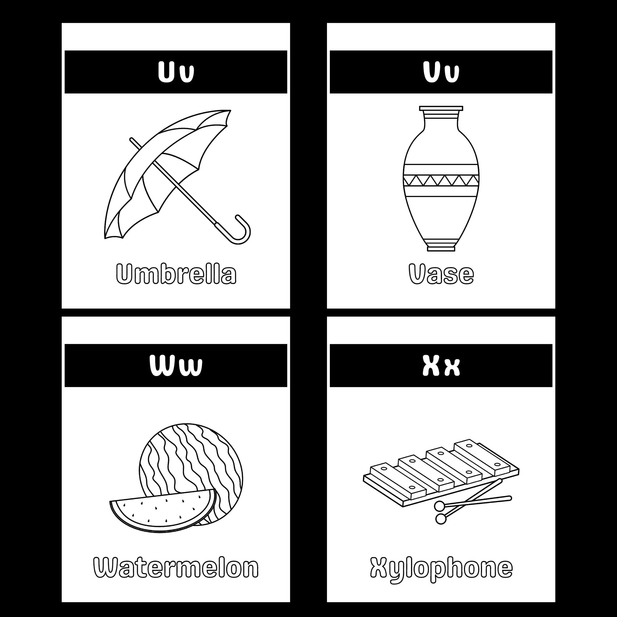 26 Printable Alphabet Coloring Pages Worksheet, 26 Pages Alphabet ...