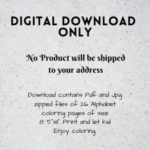 26 Printable Alphabet Coloring Pages Worksheet, 26 Pages Alphabet ...