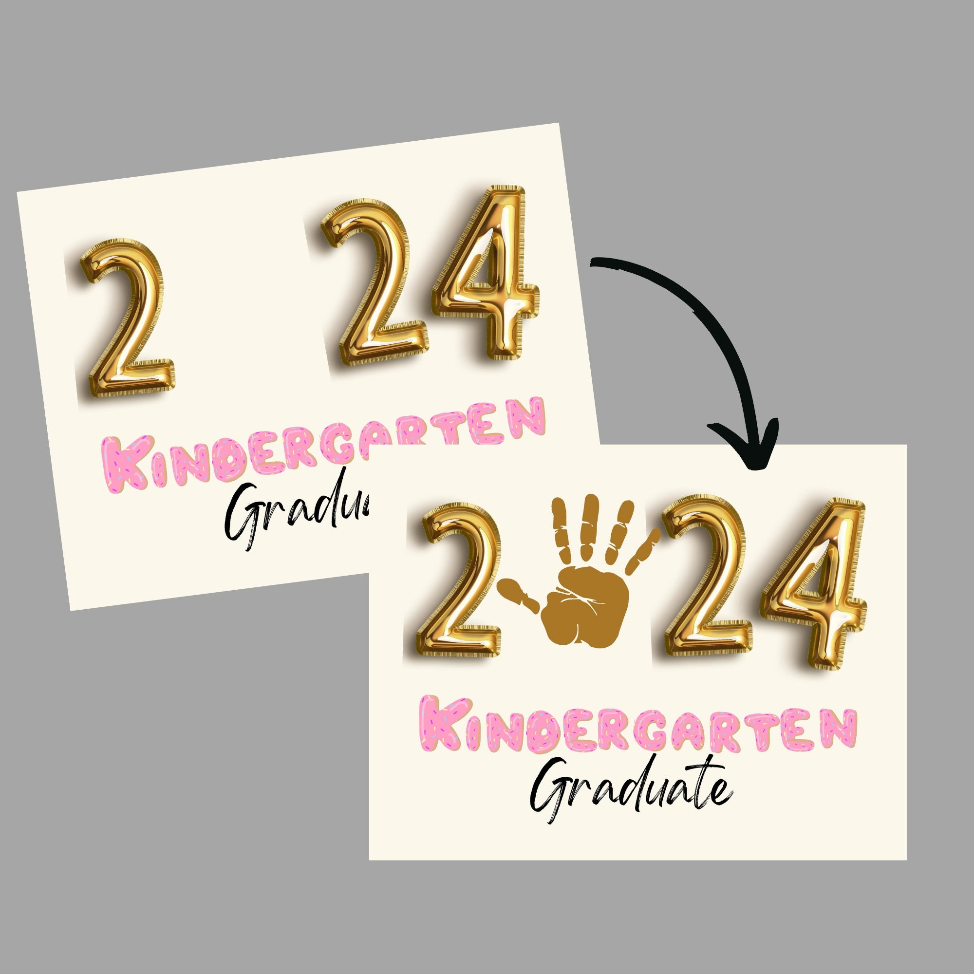 Kindergarten Graduation Handprint Art Craft, Handprint Footprint Craft ...