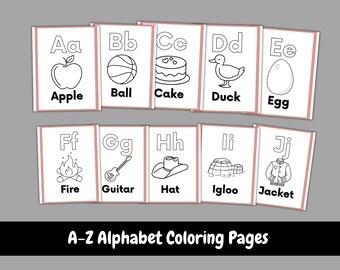 26 Printable Alphabet Coloring Pages Worksheets for Kids: Preschool ...