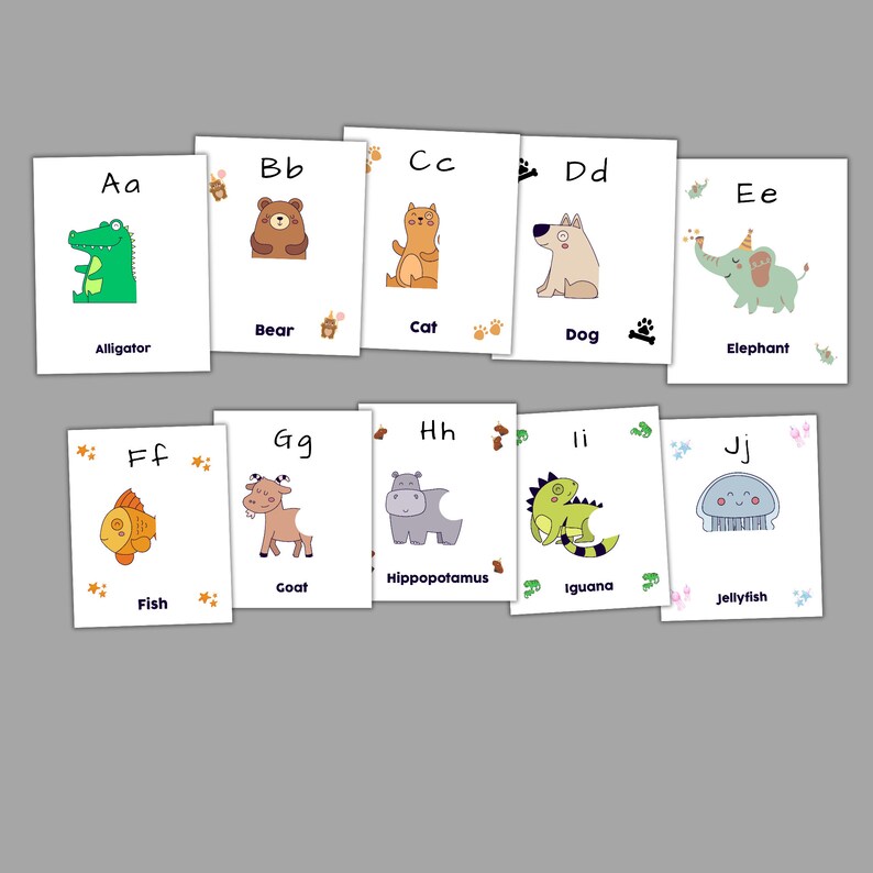 26 Alphabet Handprint Craft Art, Animal Alphabet, Baby Toddler Child ...