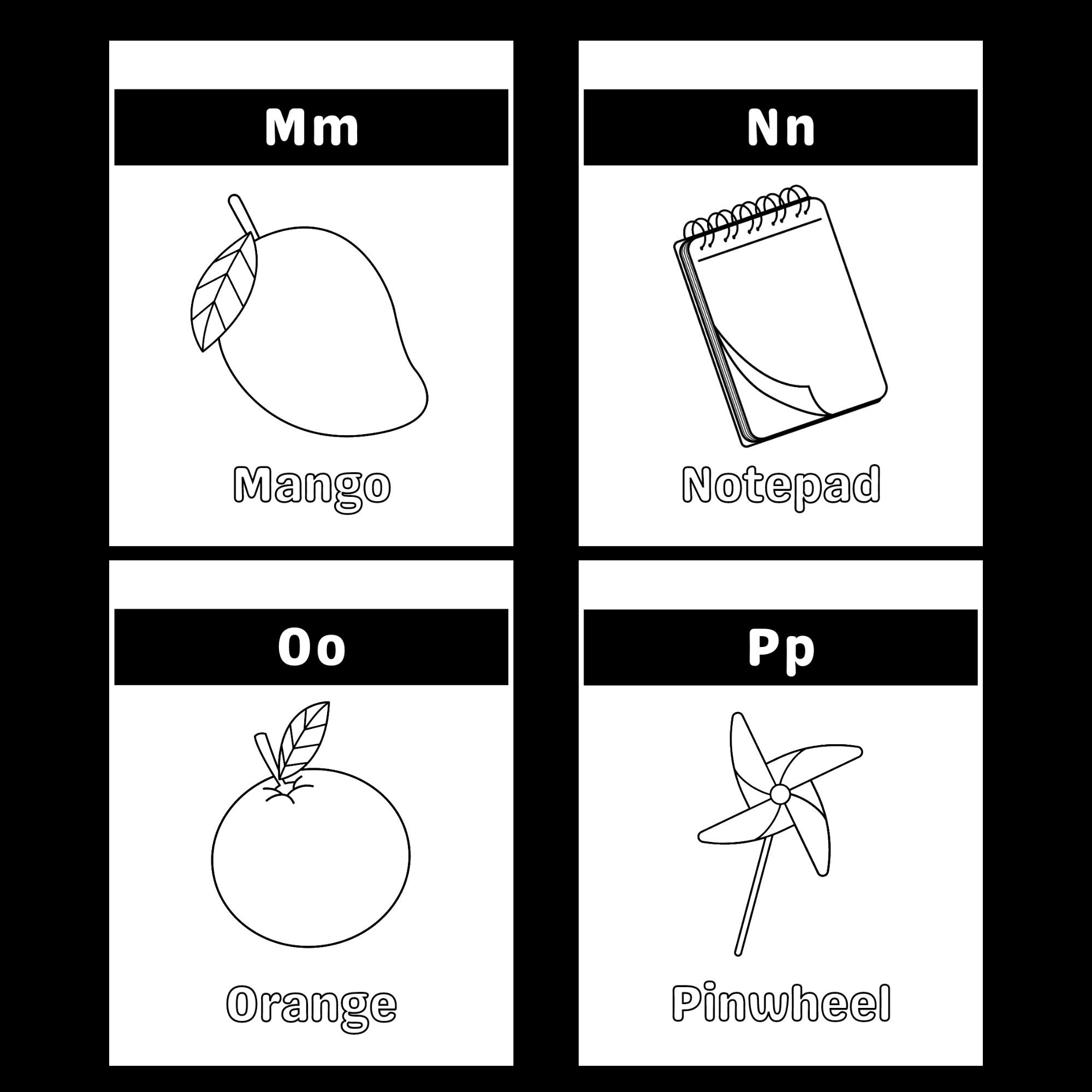 26 Printable Alphabet Coloring Pages Worksheet, 26 Pages Alphabet ...