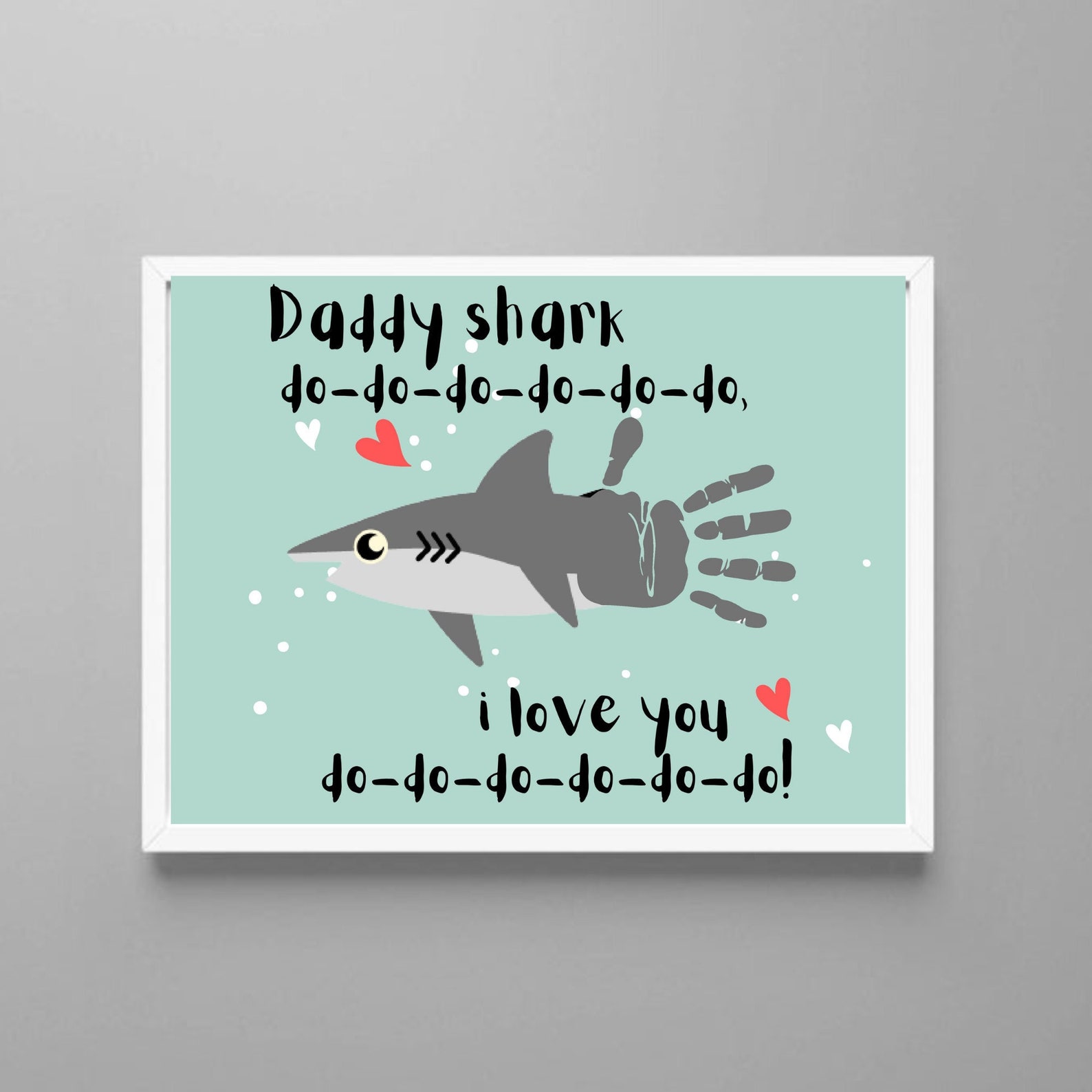 Happy Fathers Day Handprint Craft Art, Keepsake Gift for Daddy, Fathers ...