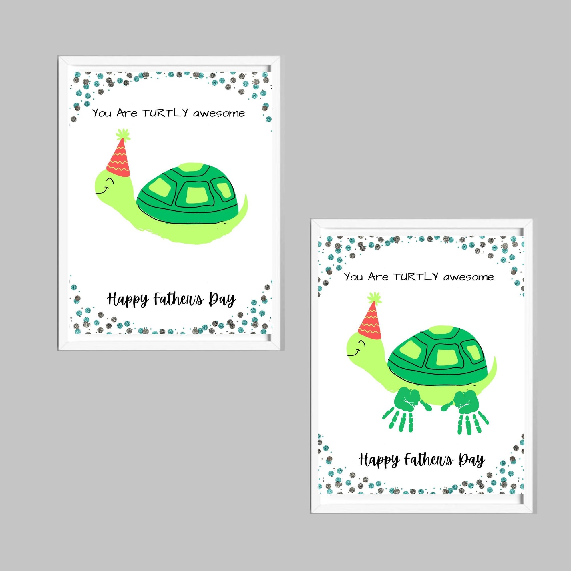 Happy Fathers Day Handprint Craft Art, Keepsake Gift for Daddy, Fathers ...