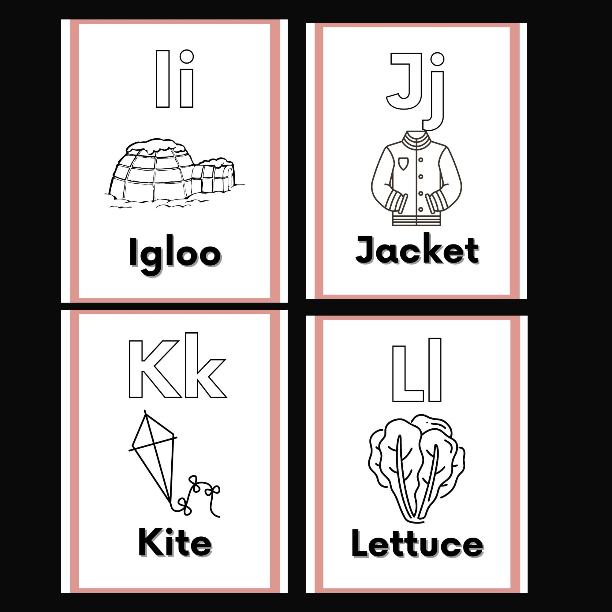 26 Printable Alphabet Coloring Pages Worksheet, 26 Pages Alphabet ...