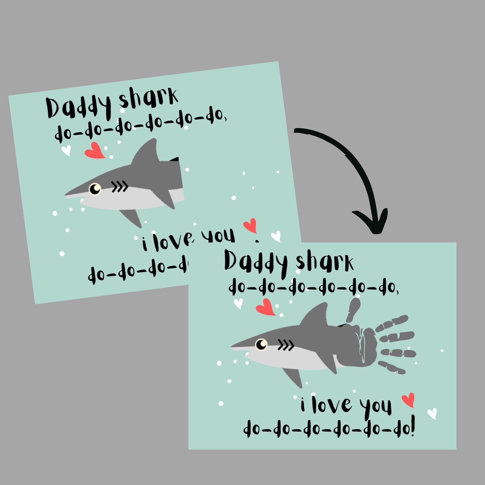 Happy Fathers Day Handprint Craft Art, Keepsake Gift for Daddy, Fathers ...