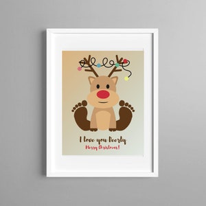 Christmas Handprint Art Craft, Footprint Art, Christmas Craft for Kids ...
