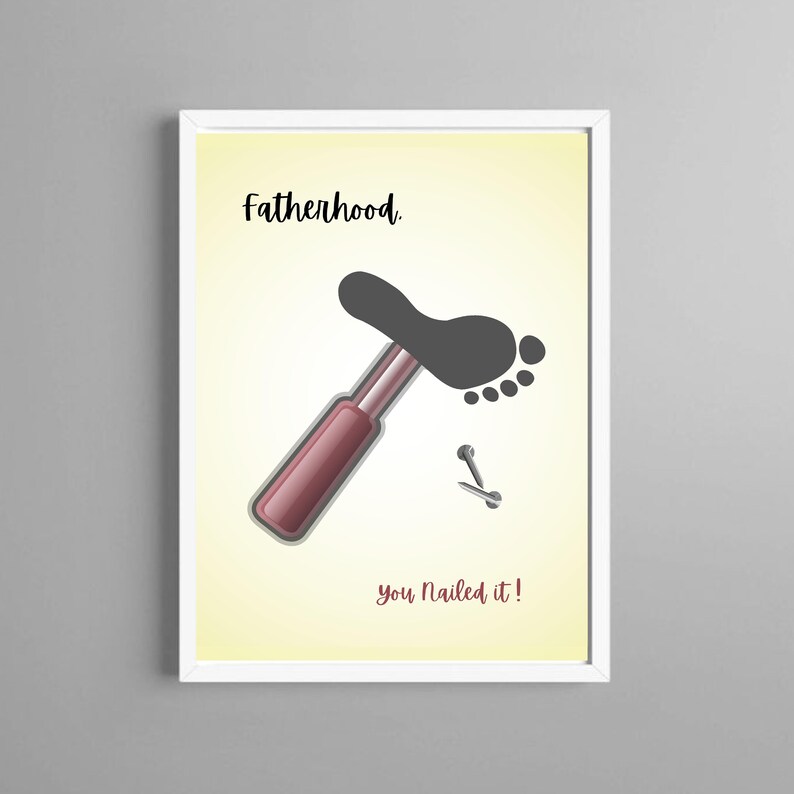 Happy Fathers Day Handprint Craft Art, I Love You This Much, DIY ...