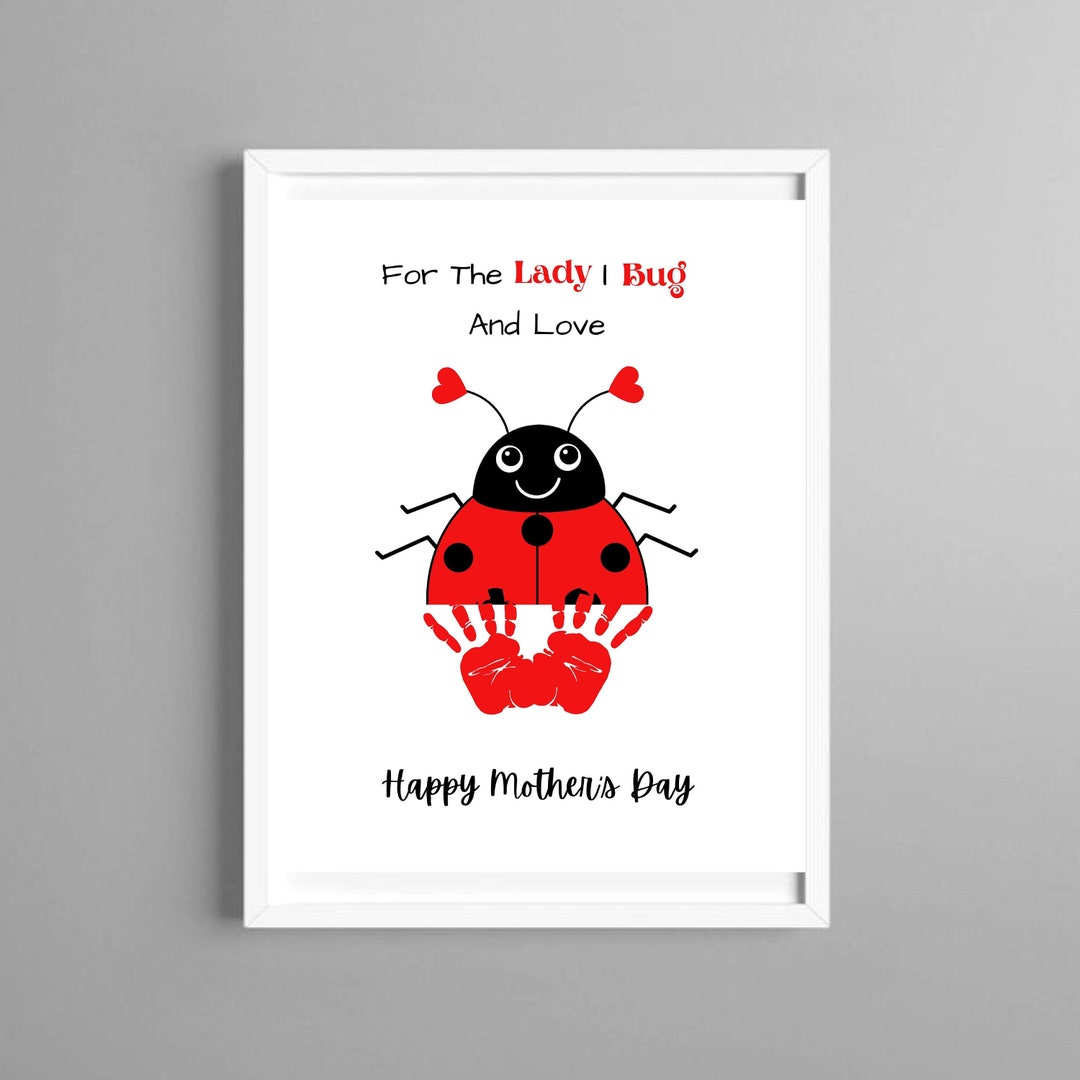 Happy Mothers Day Handprint Craft Art, Keepsake Gift for Mom, Mothers ...