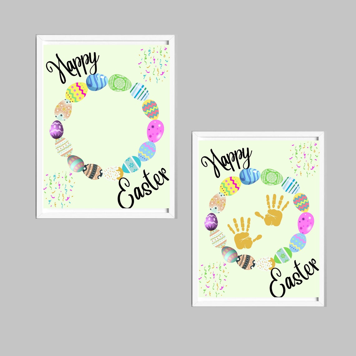 Easter Handprint Footprint Craft Bundle, Printable Handprint Footprint ...