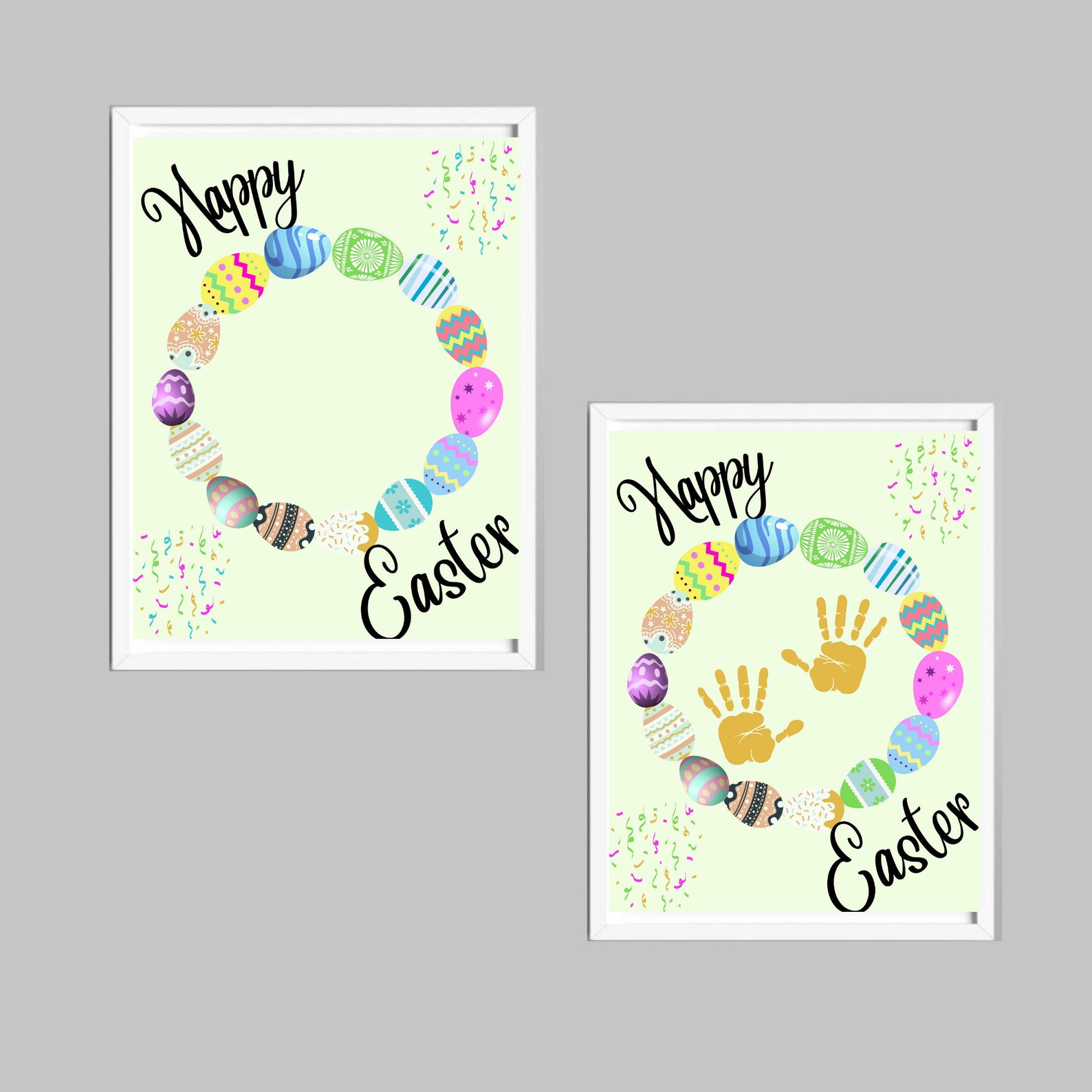 Easter Handprint Footprint Craft Bundle, Printable Handprint Footprint ...