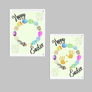 Easter Handprint Footprint Craft Bundle, Printable Handprint Footprint ...