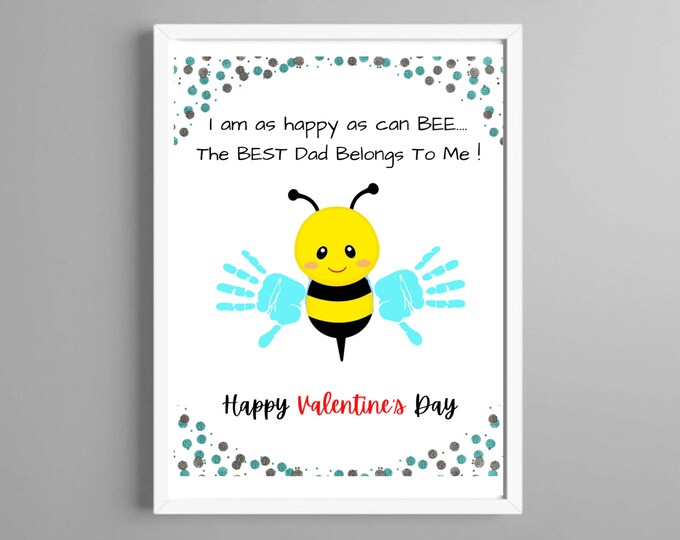 Cute as Can Bee / Handprint Footprint Art / Valentine's Day / Bumble ...