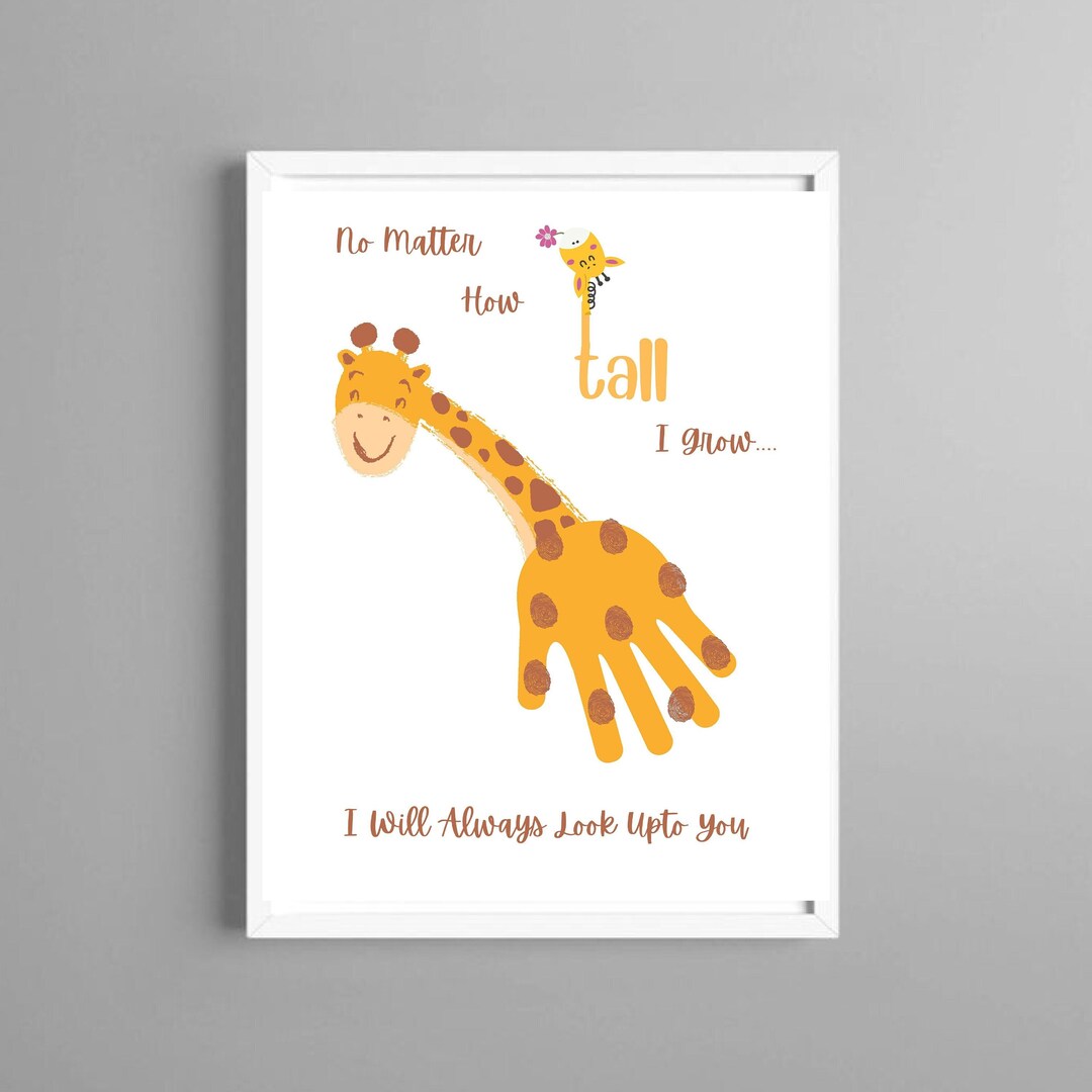 Happy Fathers Day Handprint Craft Art, Keepsake Gift for Daddy, Fathers ...