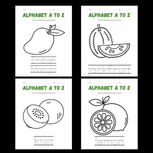 26 Printable Alphabet Coloring Pages Worksheet, 26 Pages Alphabet ...