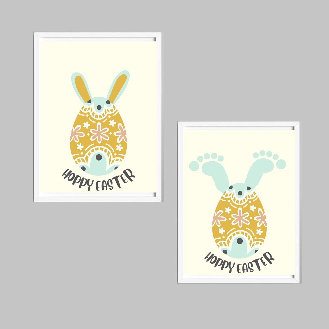 Easter Handprint Footprint Craft Bundle, Printable Handprint Footprint ...