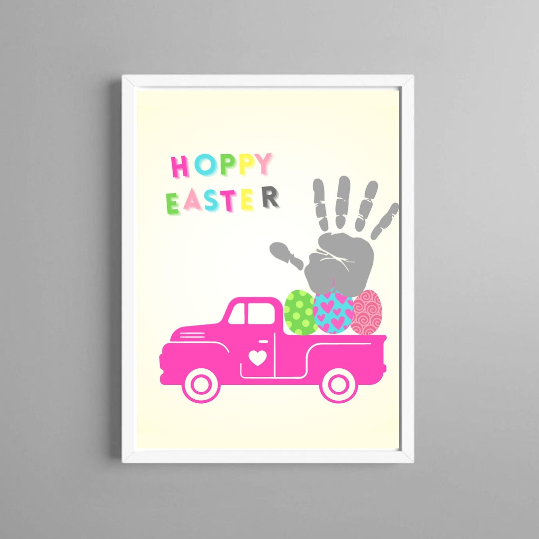 Happy Easter Handprint Art Footprint Craft Easter Eggs DIY Gift ...