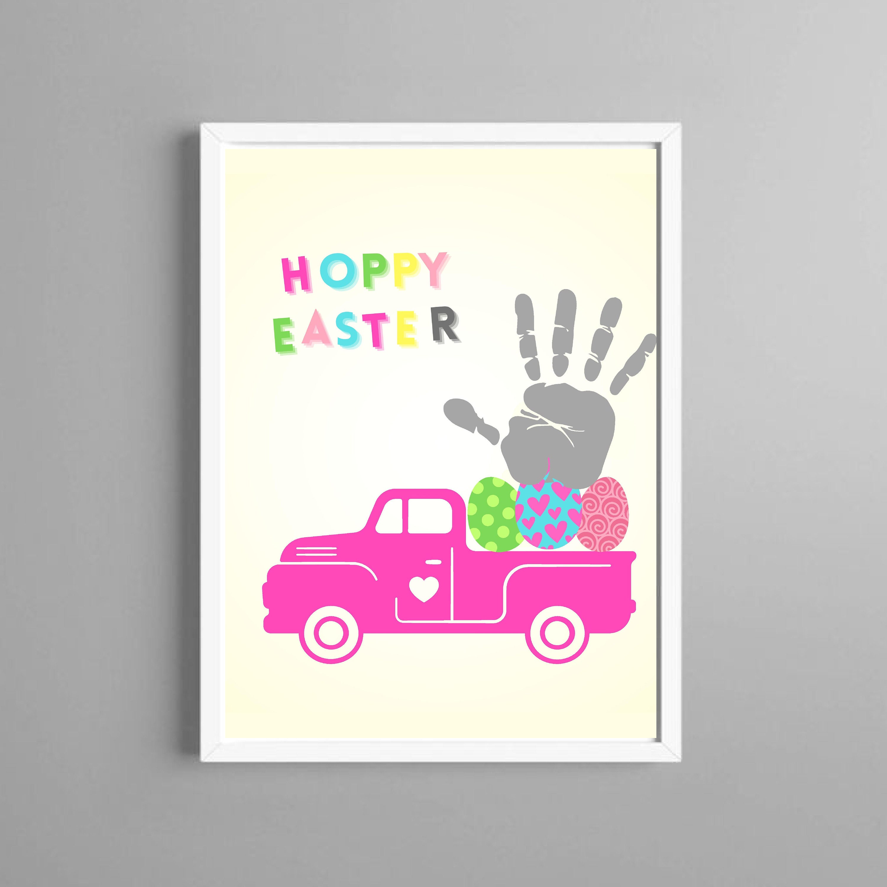 Easter Handprint Art Footprint Easter Eggs Bunny DIY Printable Craft ...