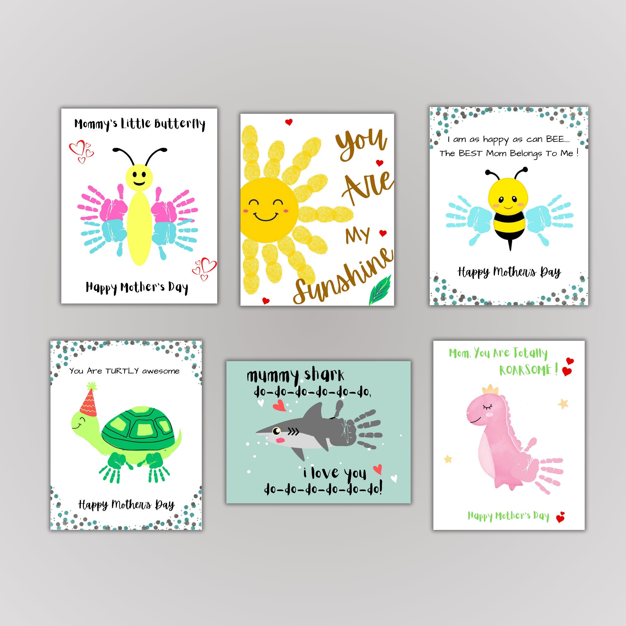 Mothers Day Handprint Art Bundle Craft, Footprint Art Craft, DIY Craft ...