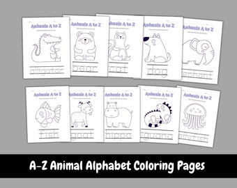 26 Printable Alphabet Coloring Pages for Kids, ABC Coloring, Coloring ...