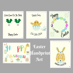 Easter Handprint Footprint Craft Bundle, Printable Handprint Footprint ...