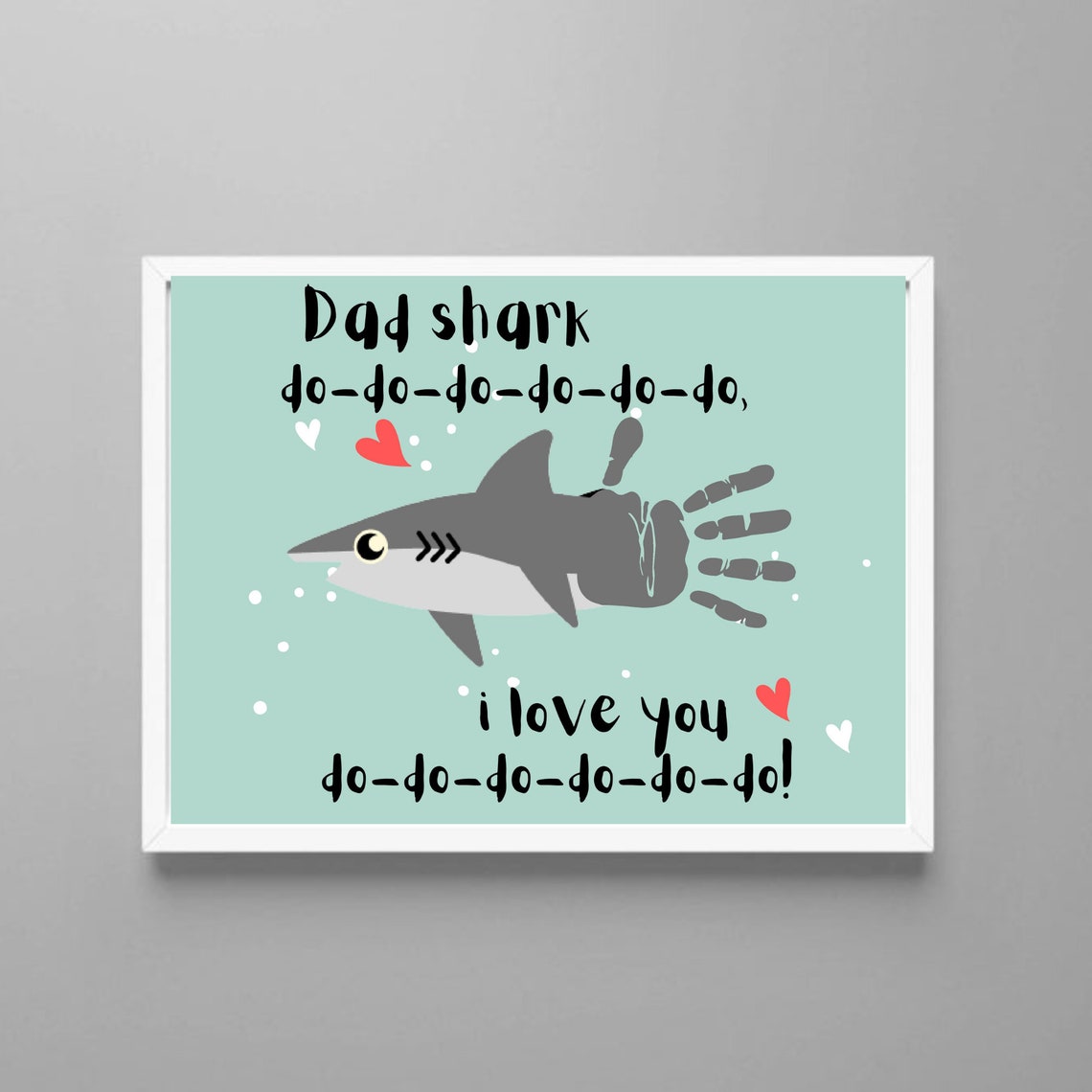 Happy Fathers Day Handprint Craft Art, Keepsake Gift for Daddy, Fathers ...