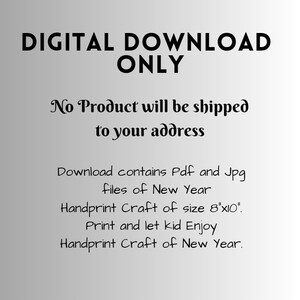 2024 Happy New Year Handprint Art Christmas Craft Footprint Holidays ...