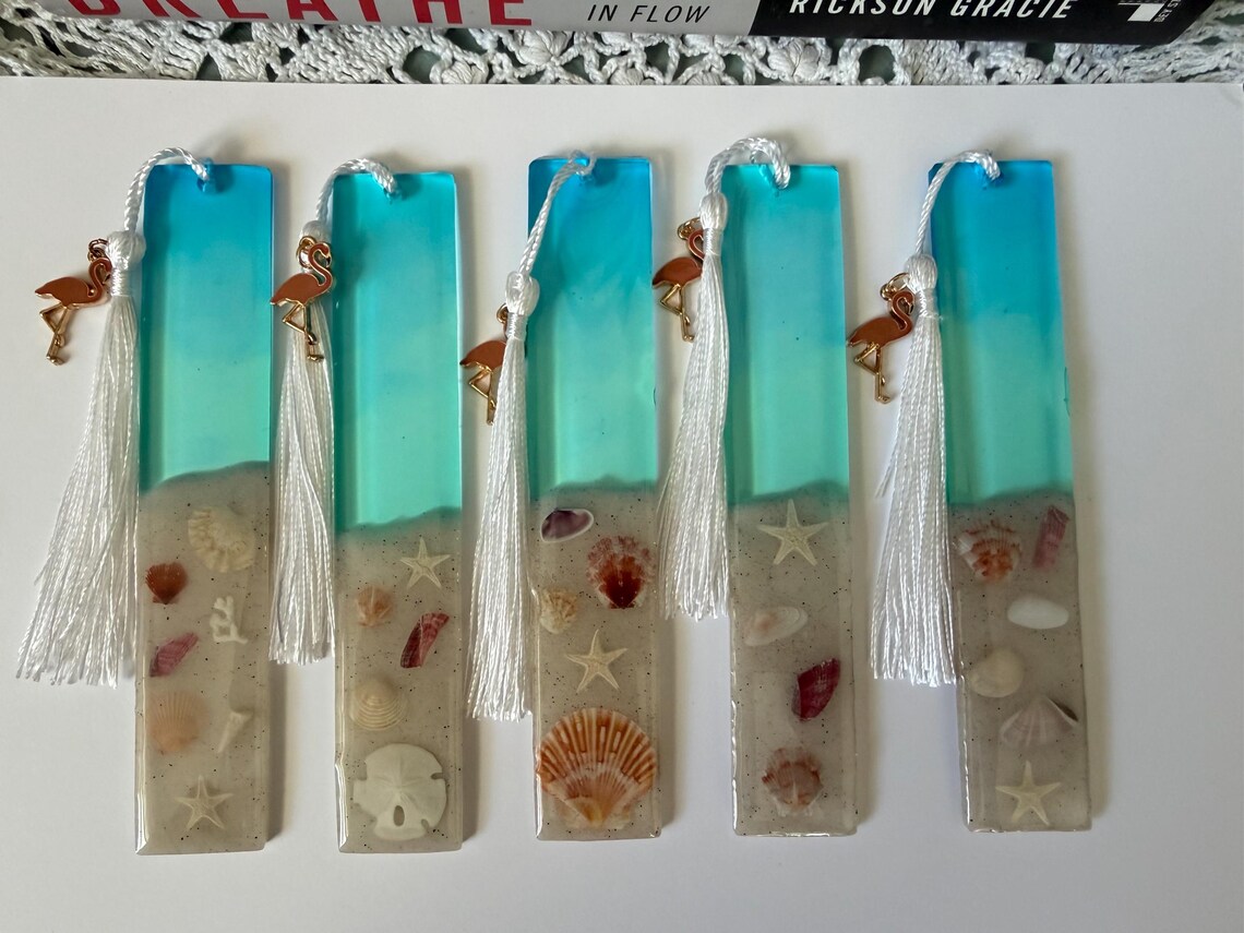 Handmade Resin Bookmark: Navarre Beach Sand & Shells - Etsy